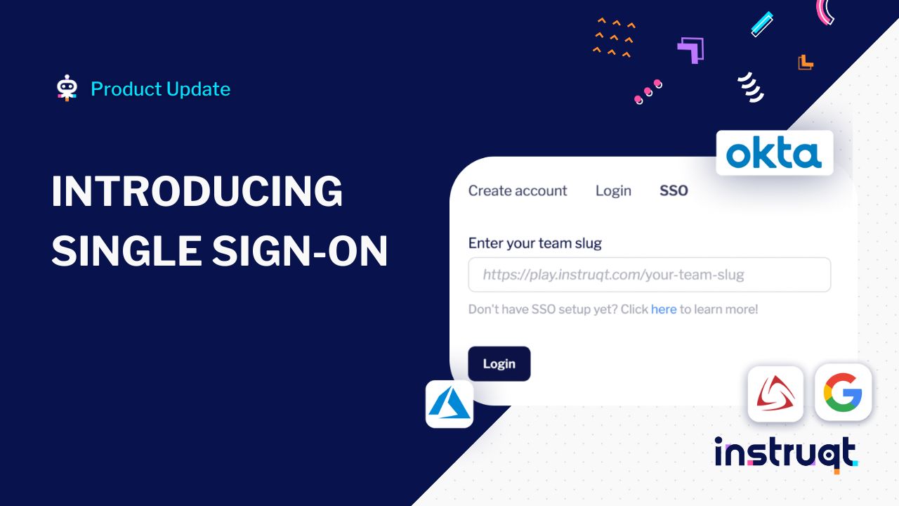 Instruqt launches Single-Sign-On (SSO)